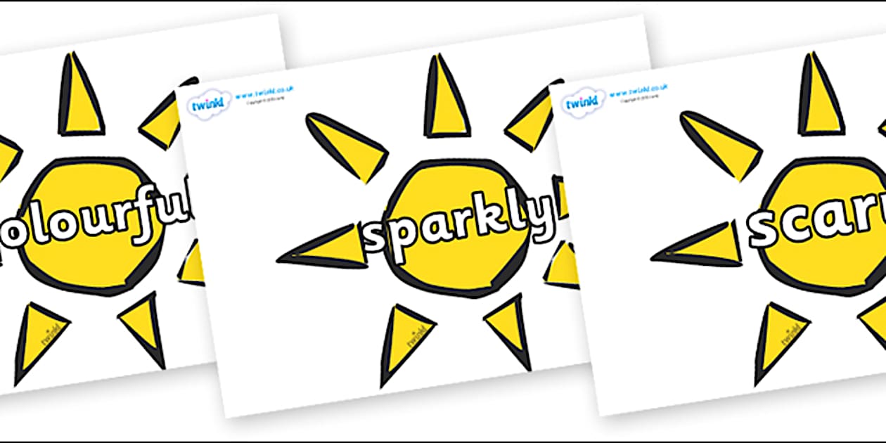 Cursive Wow Words on The Sun (teacher made) - Twinkl