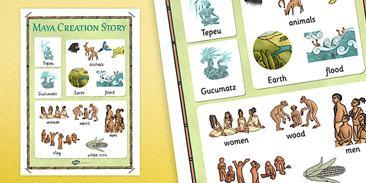 Maya Civilisation Creation Story Vocabulary Poster - stories