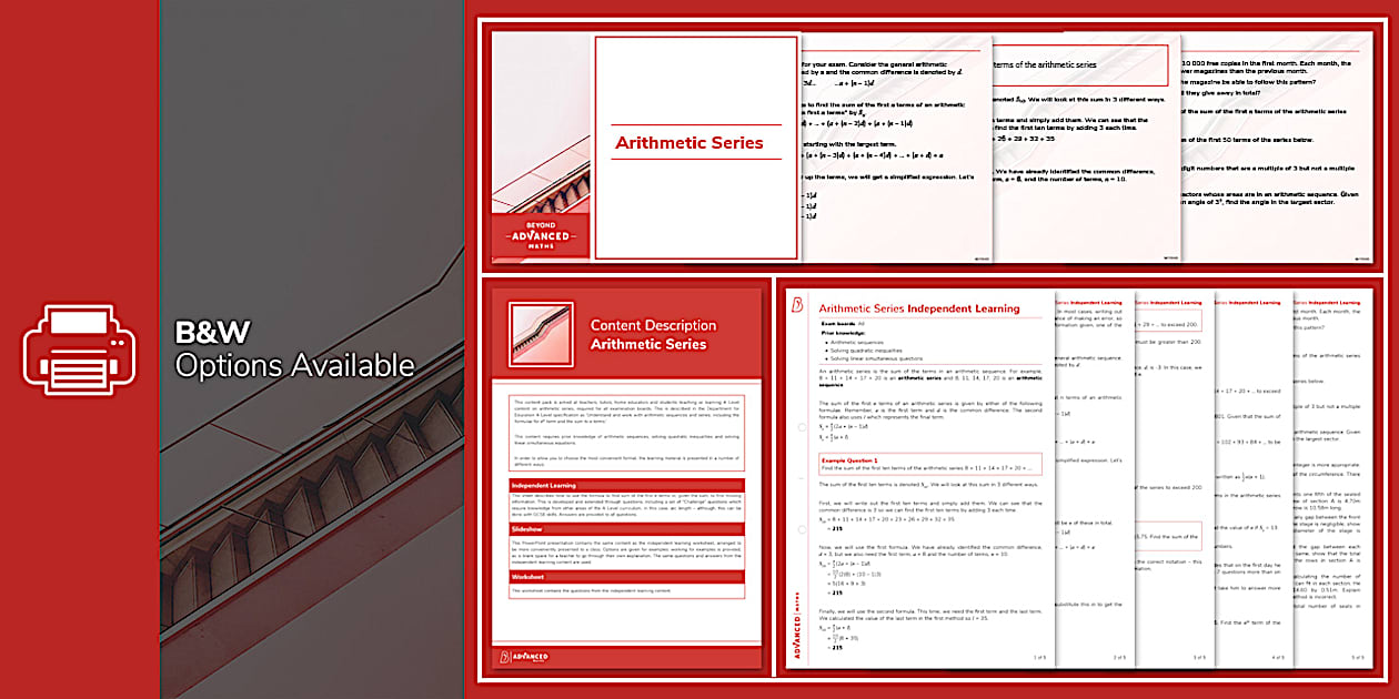 👉 Arithmetic Series A Level Maths Beyond Maths