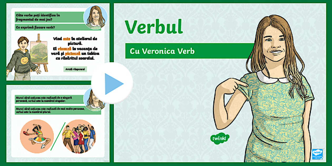 Verbul - Prezentare PowerPoint | Twinkl România - Twinkl