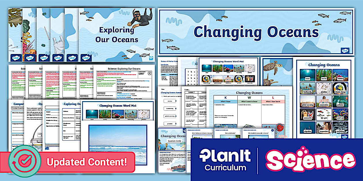Y5 Changing Oceans: Unit Pack (Hecho por educadores)