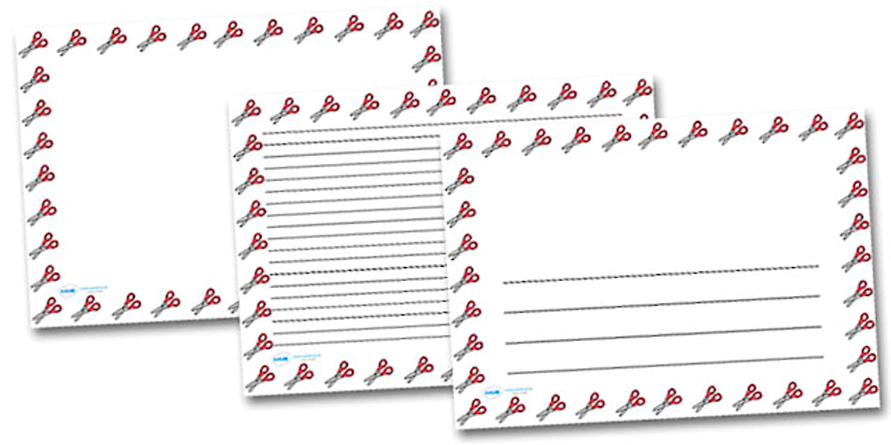 Scissors Landscape Page Borders- Landscape Page Borders