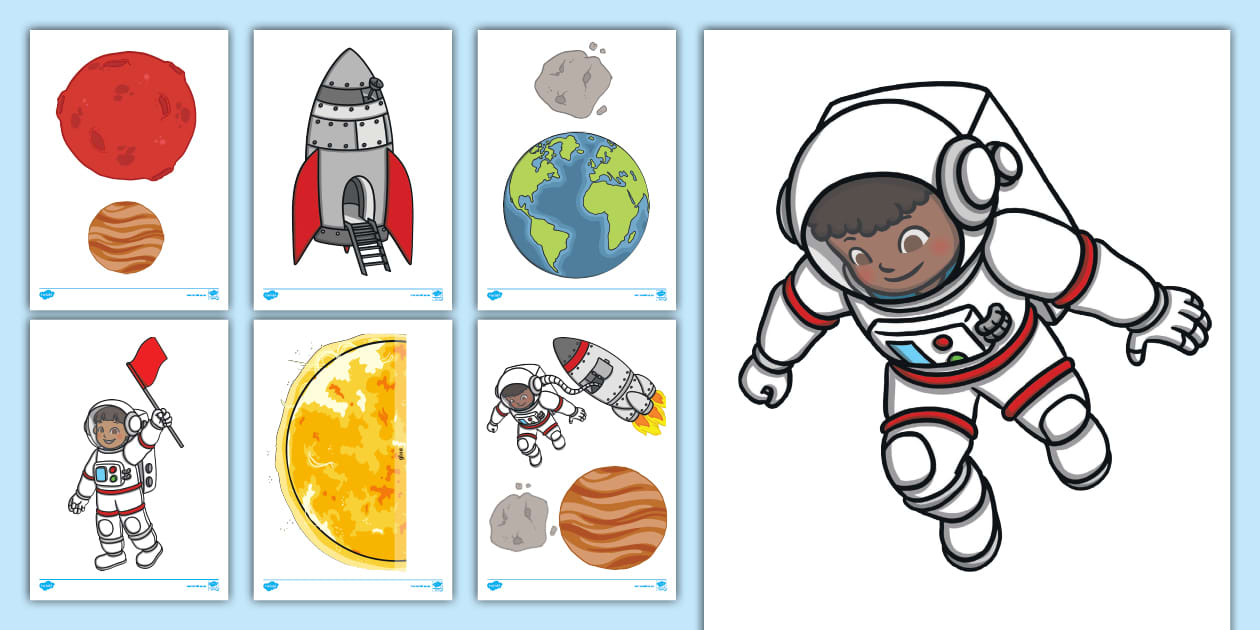 Space-Themed Display Cut Outs (teacher made) - Twinkl