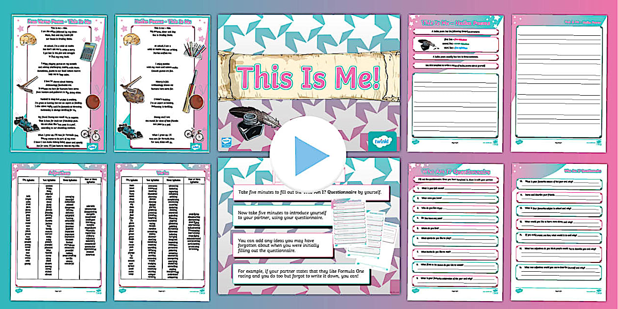 KS2 This Is Me! Poetry Writing Activity Pack