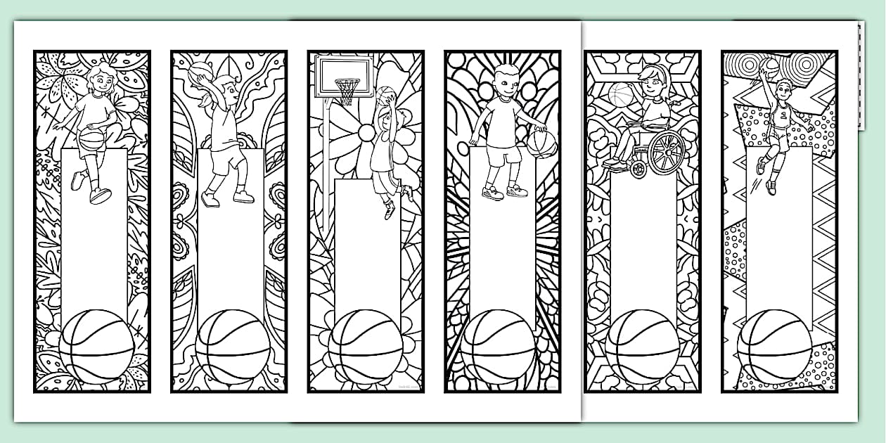 Basketball Bookmarks (teacher made) - Twinkl