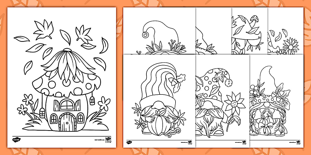 Fall Gnome Activity | Coloring Sheets | Twinkl USA