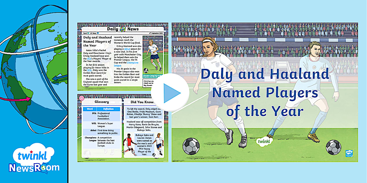 Daly and Haaland Players of the Year | Twinkl Resources