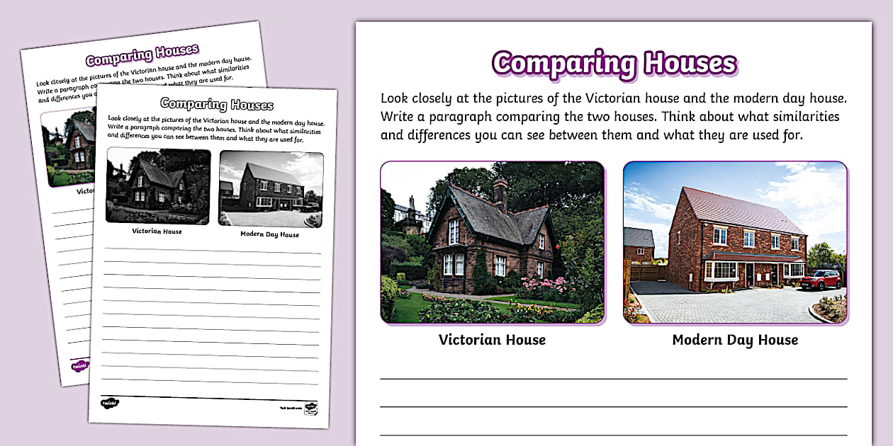 Victorian House Comparison Activity (teacher made) - Twinkl