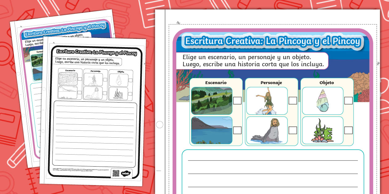 * NEW * Guía de Trabajo: Escritura Creativa - La Pincoya y el Pincoy