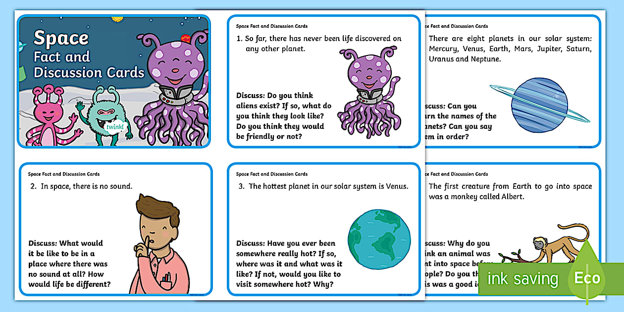 KS1 Space Fact and Discussion Cards (teacher made) - Twinkl