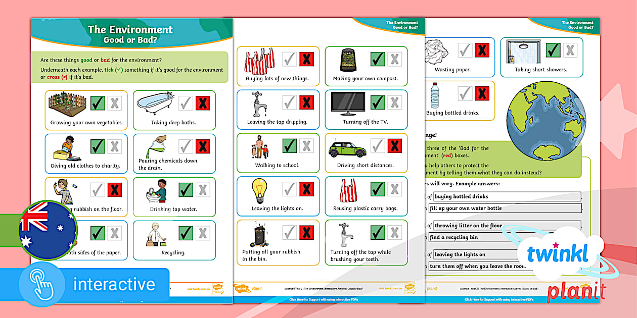 Year 2 Science The Environment Interactive Activity - Twinkl