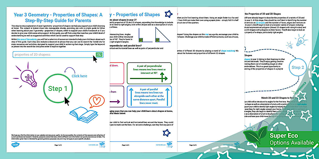 Year 3 Geometry - Properties of Shapes: A Step-By-Step Guide for Parents