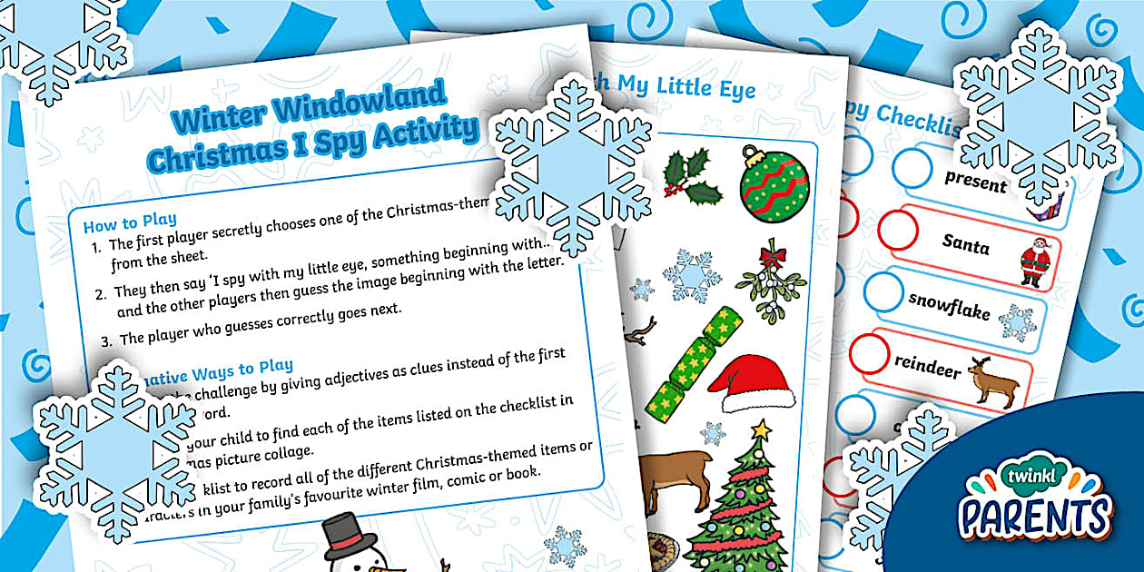 Winter Windowland: Christmas I Spy Activity and Checklist