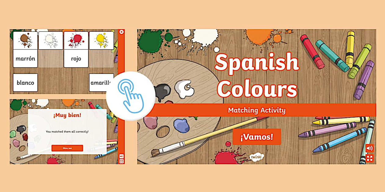 👉 Spanish: Colours Interactive Game