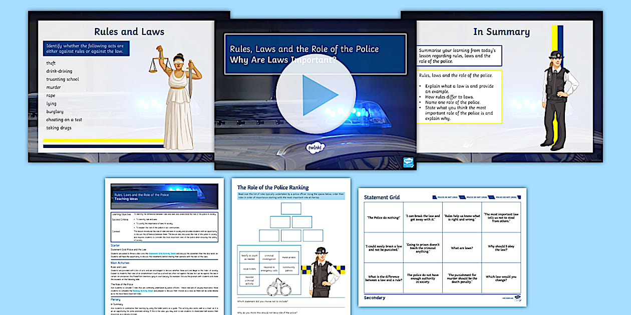 Rules, Laws and the Role of the Police | KS3 | Beyond