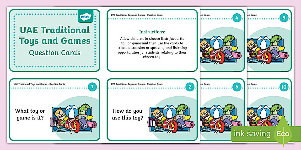 UAE Traditional Toys and Games Question Cards (teacher made)