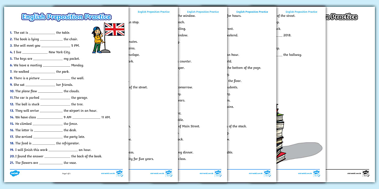 English Preposition (teacher made) - Twinkl