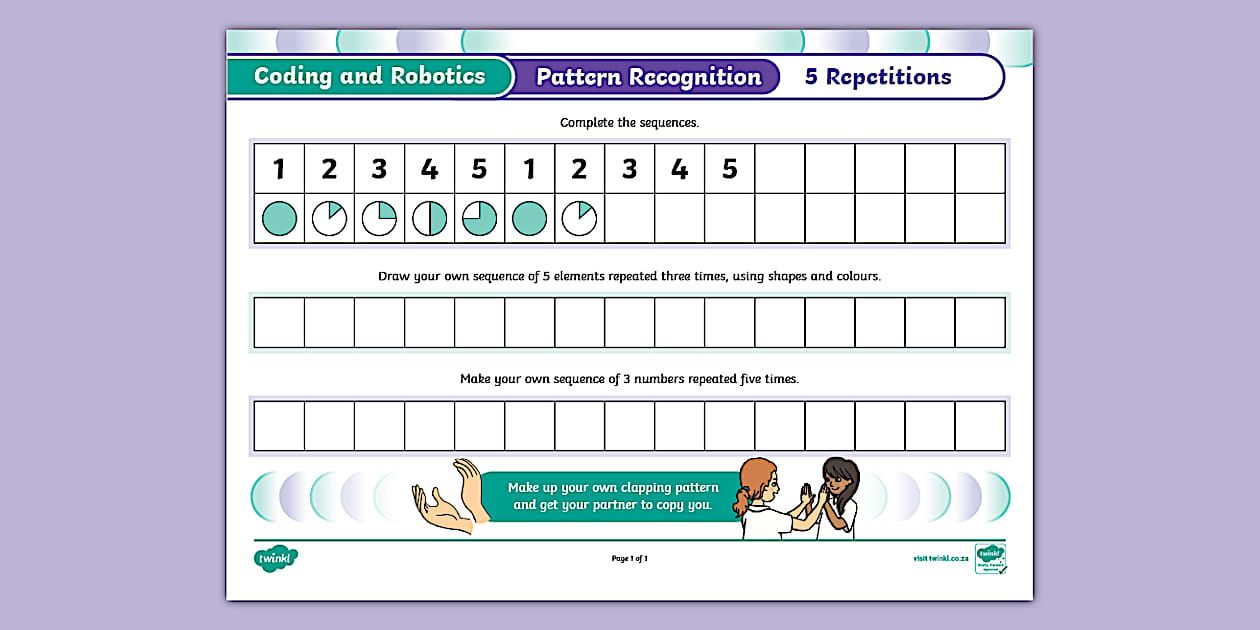 Grade 2 Robotics And Coding Pattern Recognition Twinkl