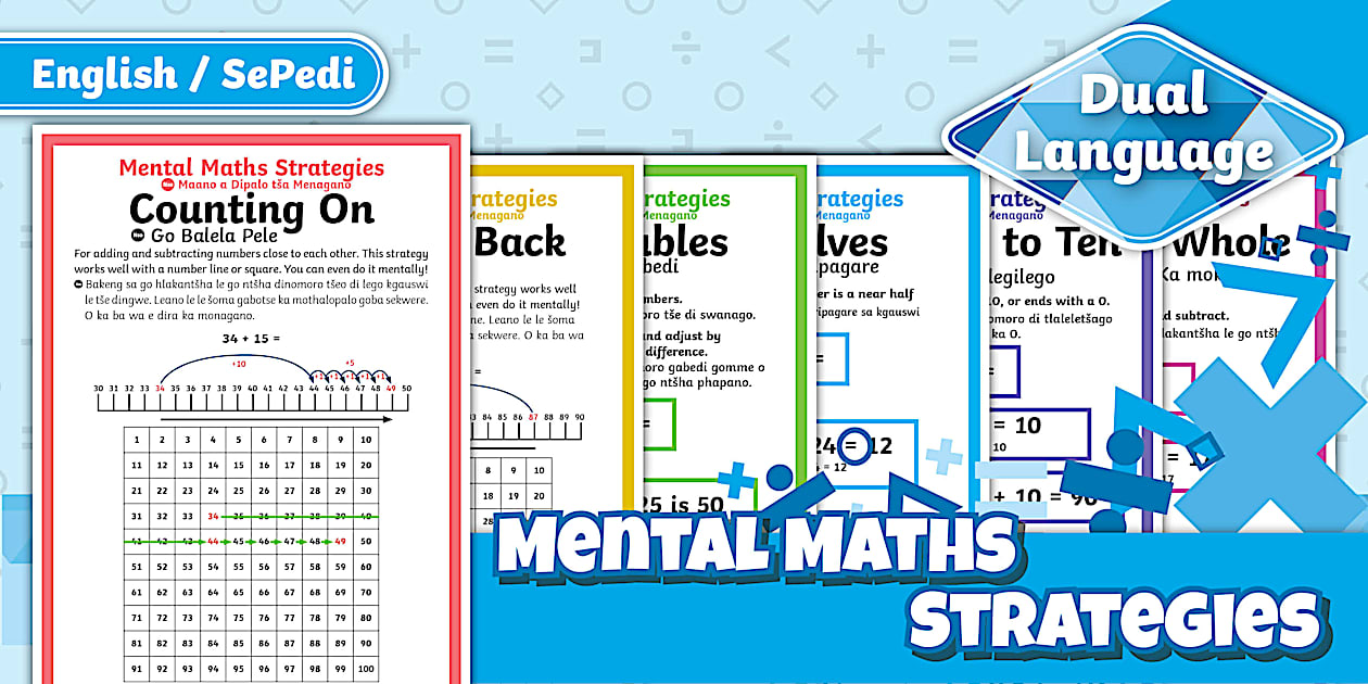 Grade 4 Maths Mental Maths Strategies – Sepedi/English