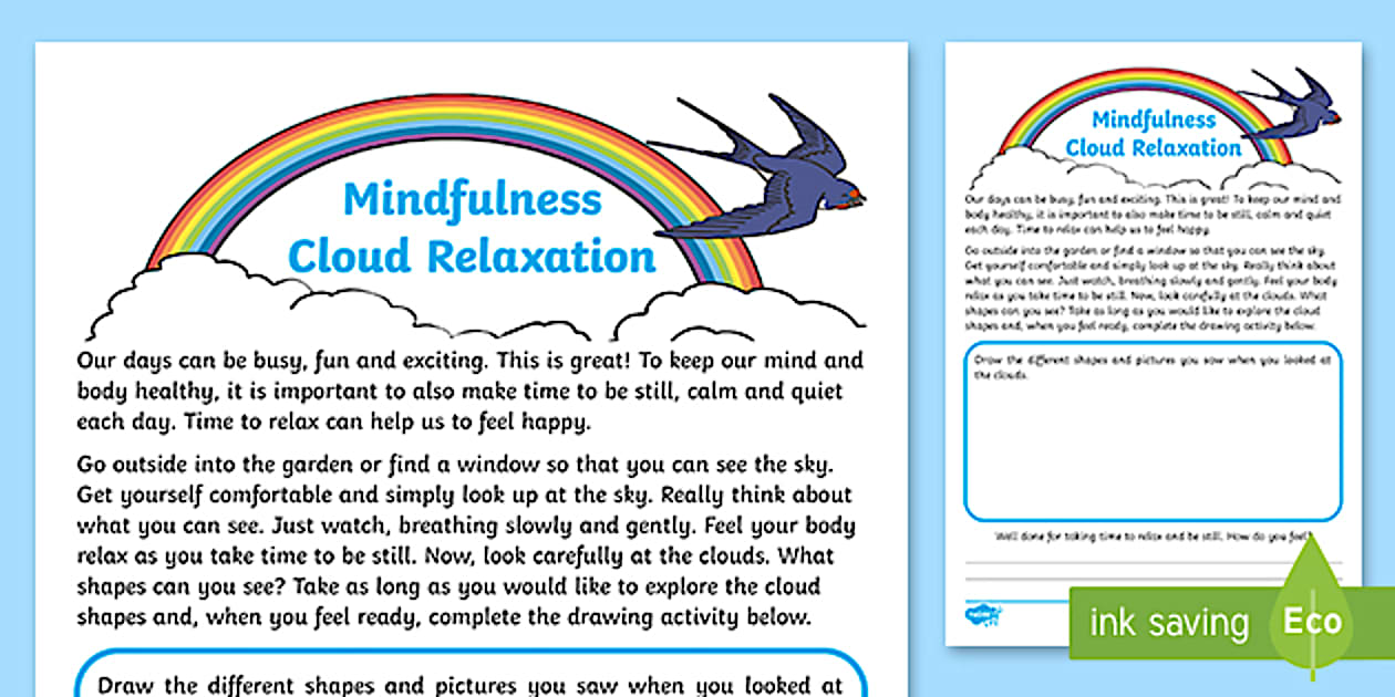 FREE! - Mindfulness Cloud Exercise - Relaxation Activity for Kids