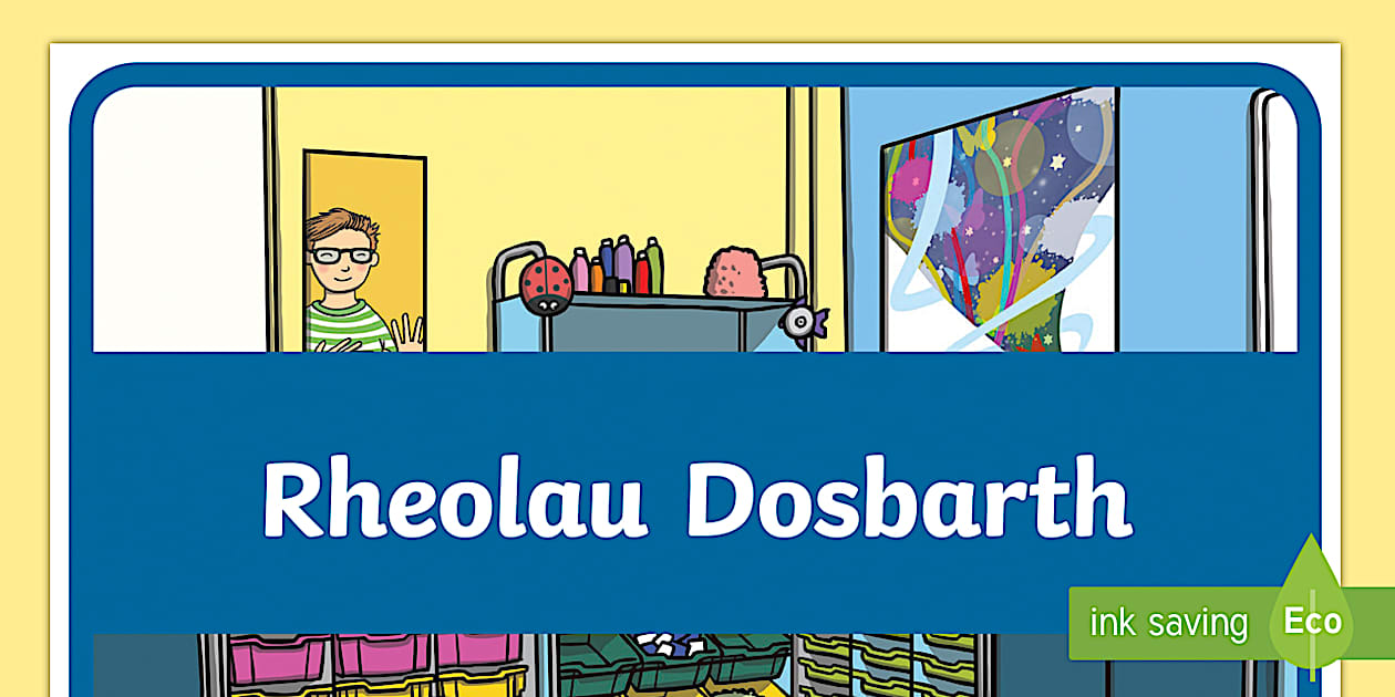 Poster Rheolau Dosbarth (teacher made) - Twinkl