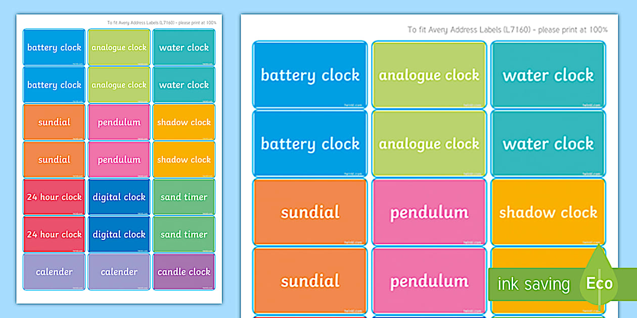 Measuring Time Device Labels (teacher made) - Twinkl
