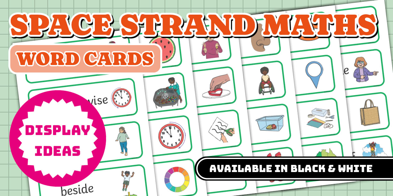 Space Strand Maths Word Cards