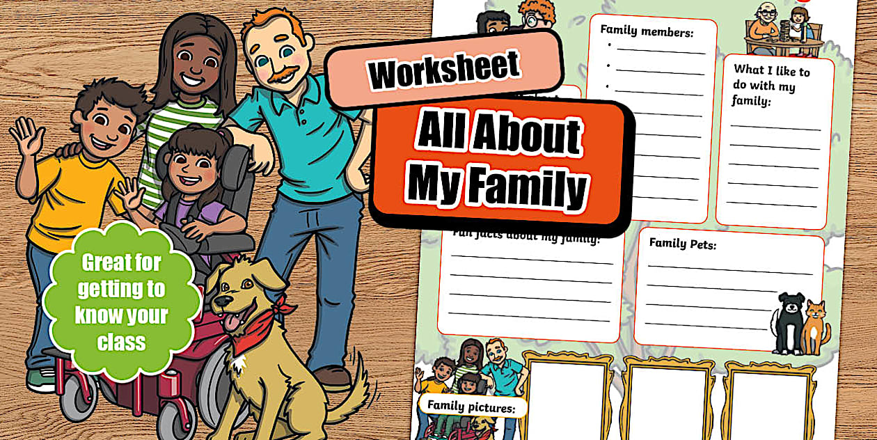 * NEW * All About My Family Worksheet