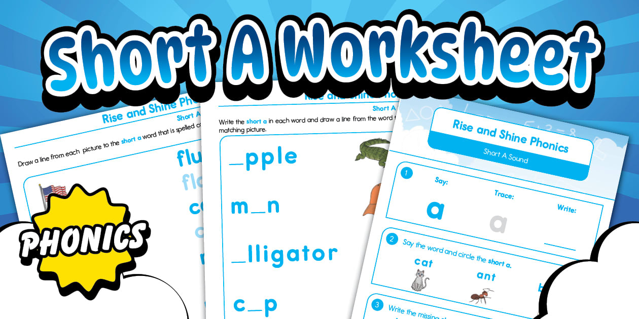 Phonics Worksheet Worksheet | Short "A" Sound | Twinkl USA