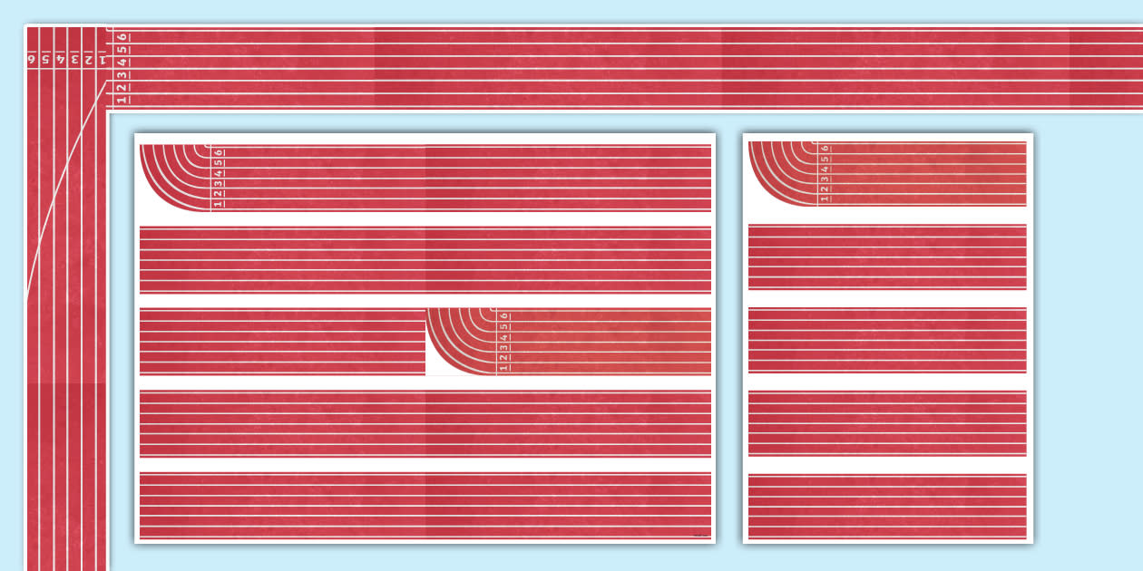 Running Track Display Borders - KS2 - Race - Athletics - PE