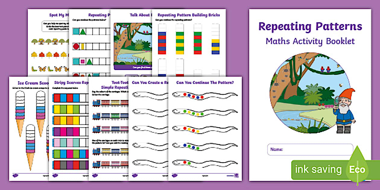 👉 Repeating Patterns Maths Activity Booklet - Twinkl