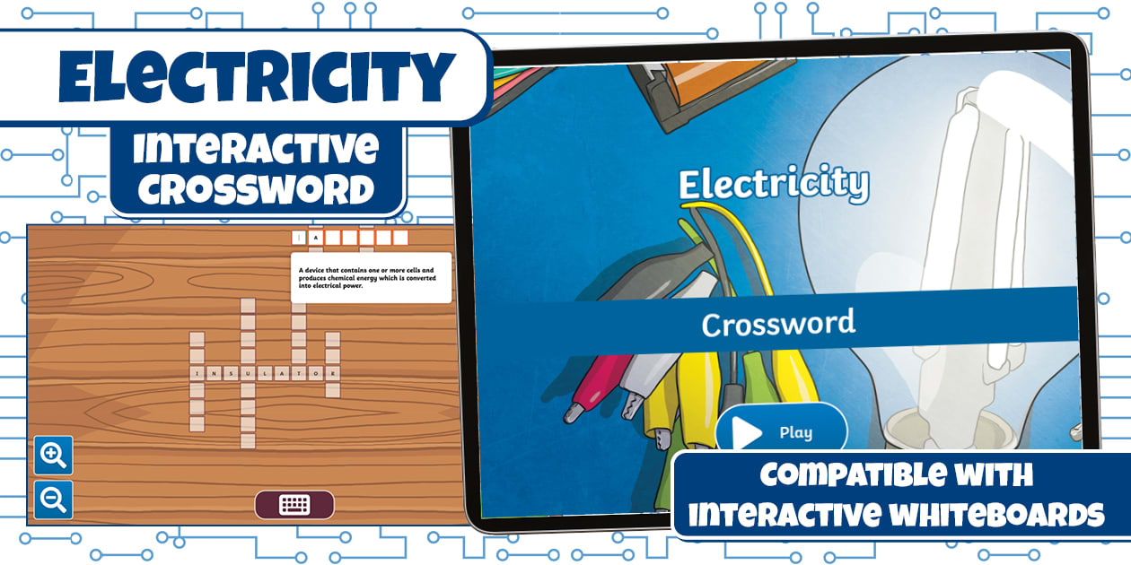 Electricity Interactive Crossword - Twinkl
