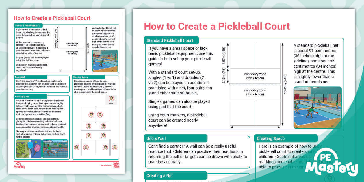 PE Mastery: Pickleball - How to Create a Pickleball Court