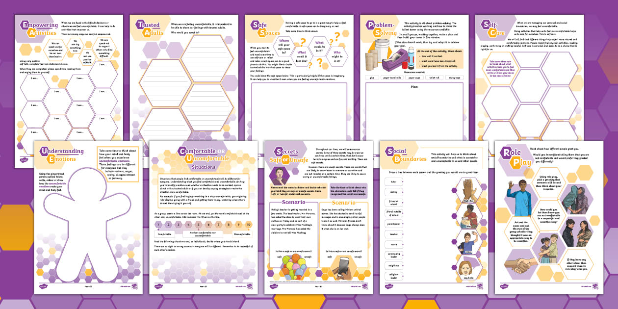 Personal and Social Boundaries Activity Pack (teacher made)