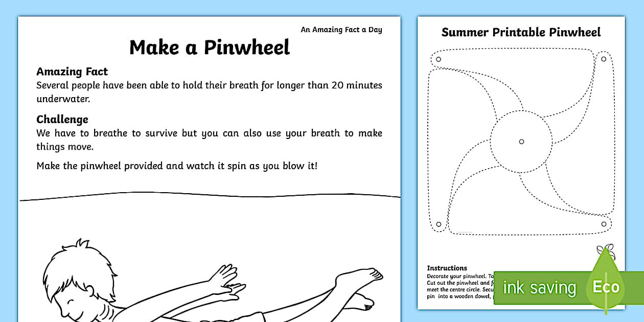 Make a Pinwheel Worksheet / Worksheet - Twinkl