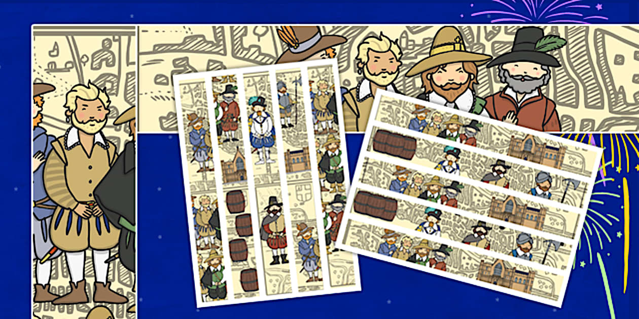 The Gunpowder Plot Display Borders (teacher made) - Twinkl