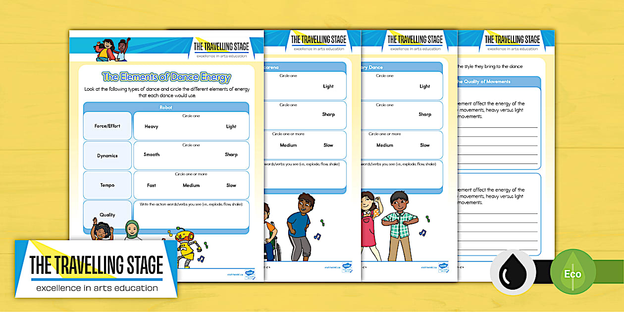 The Elements of Dance Energy Worksheet