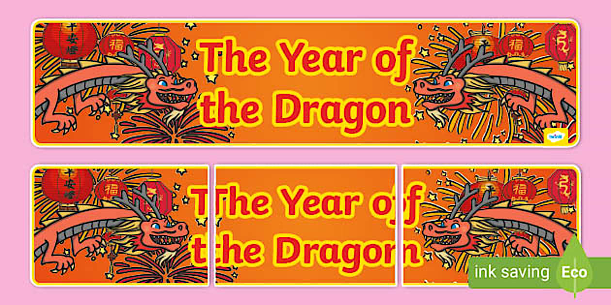 KS1 Year of the Dragon Display Banner (l'enseignant a fait)