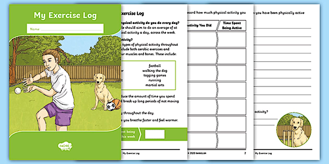 Move at Home: Physical Activity Log Sheet - Sport Themed
