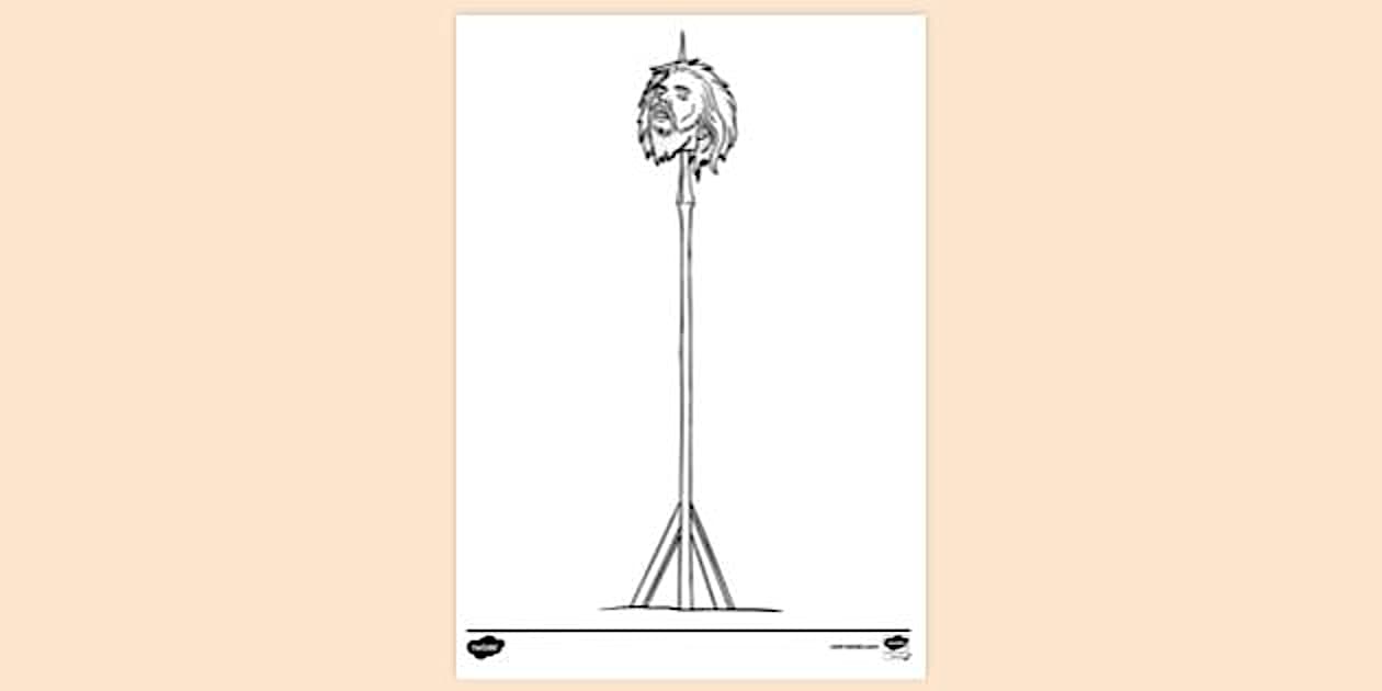 Spiked Head Colouring Sheet | Colouring Sheets - Twinkl