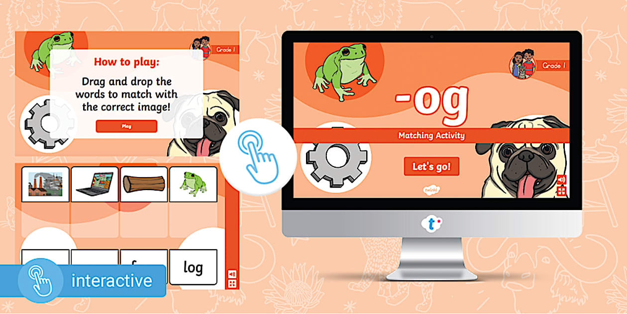 Grade 1 Phonics –og Interactive Go! Game - Twinkl