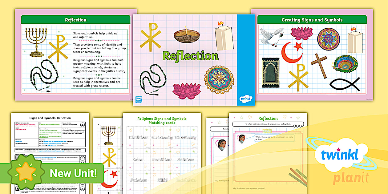 RE: Signs and Symbols: Reflection. Year 3 Lesson 6 - Twinkl