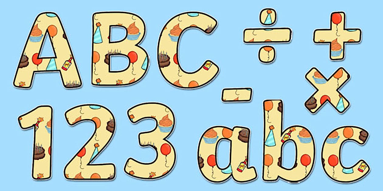 Birthday Themed Display Lettering (teacher made) - Twinkl