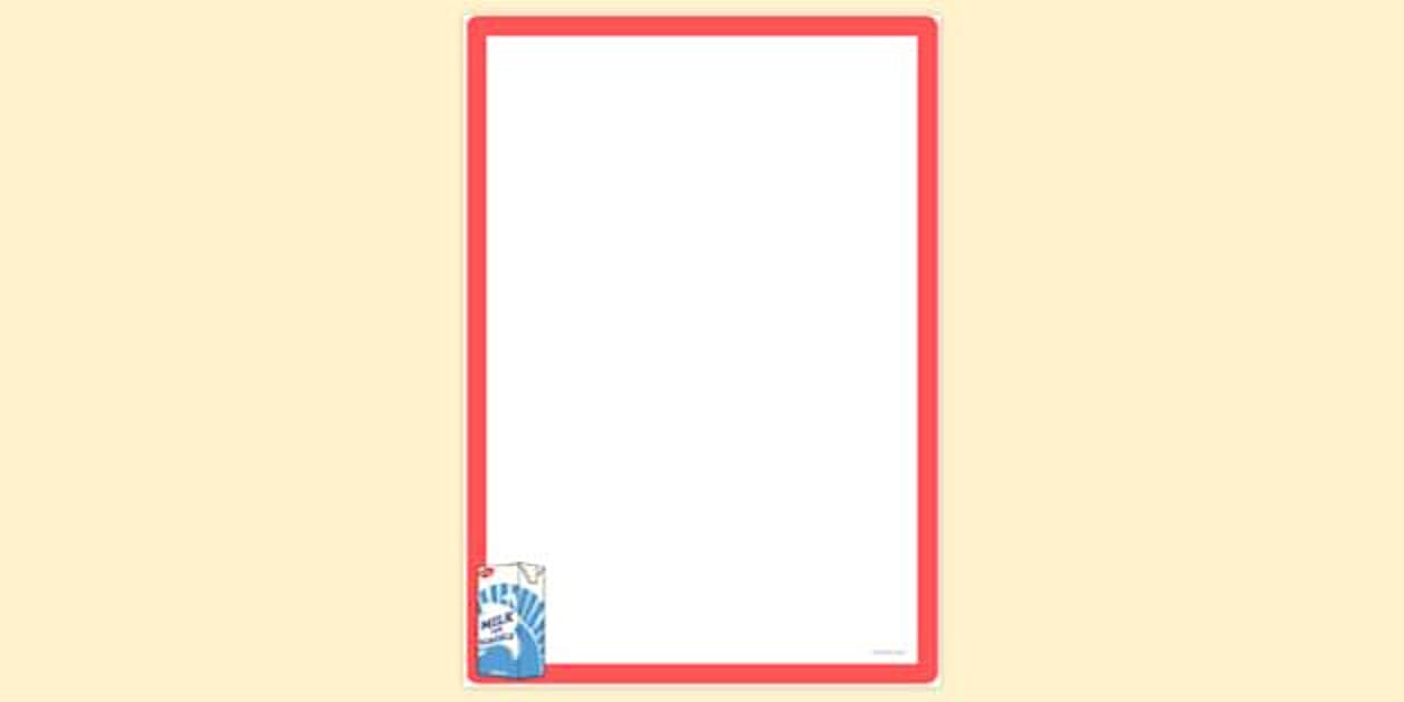 School Milk Carton Page Border | Page Borders | Twinkl