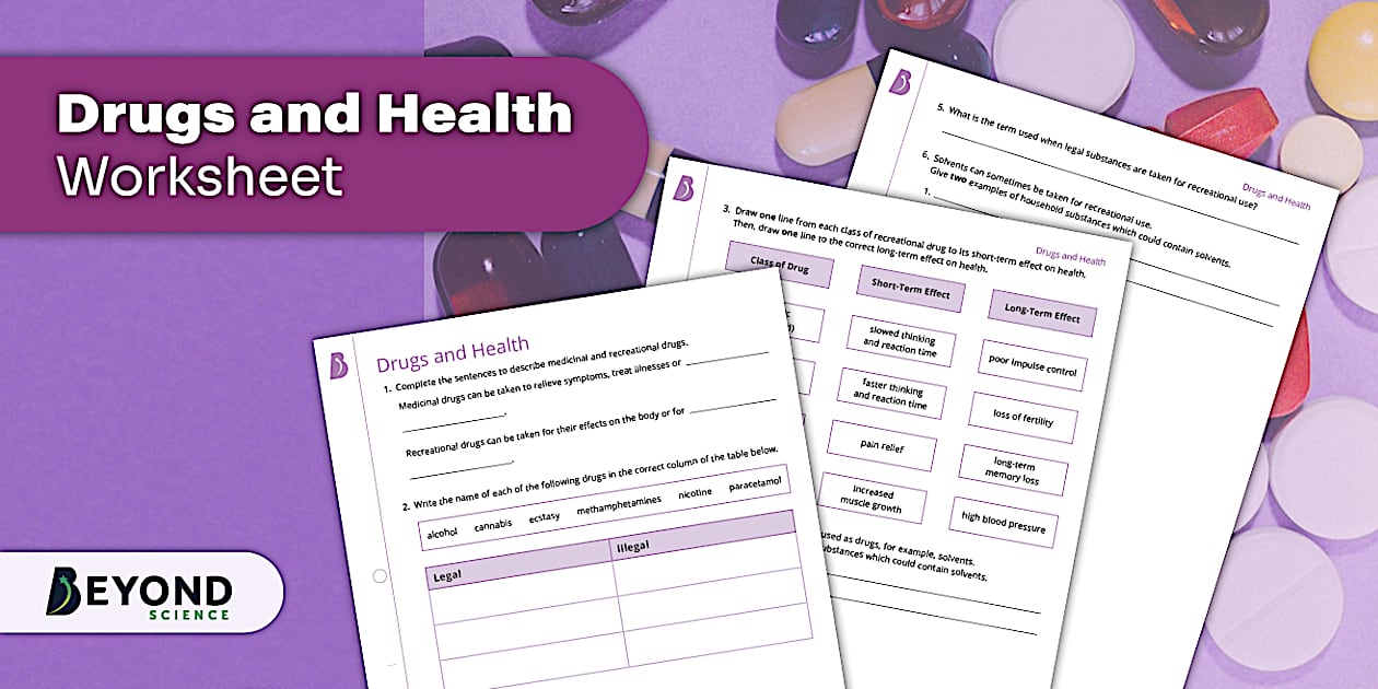 Drugs and Health Homework Worksheet