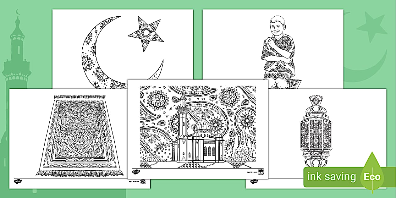Lembaran Mewarna Hari Raya Aidilfitri 2 - Twinkl