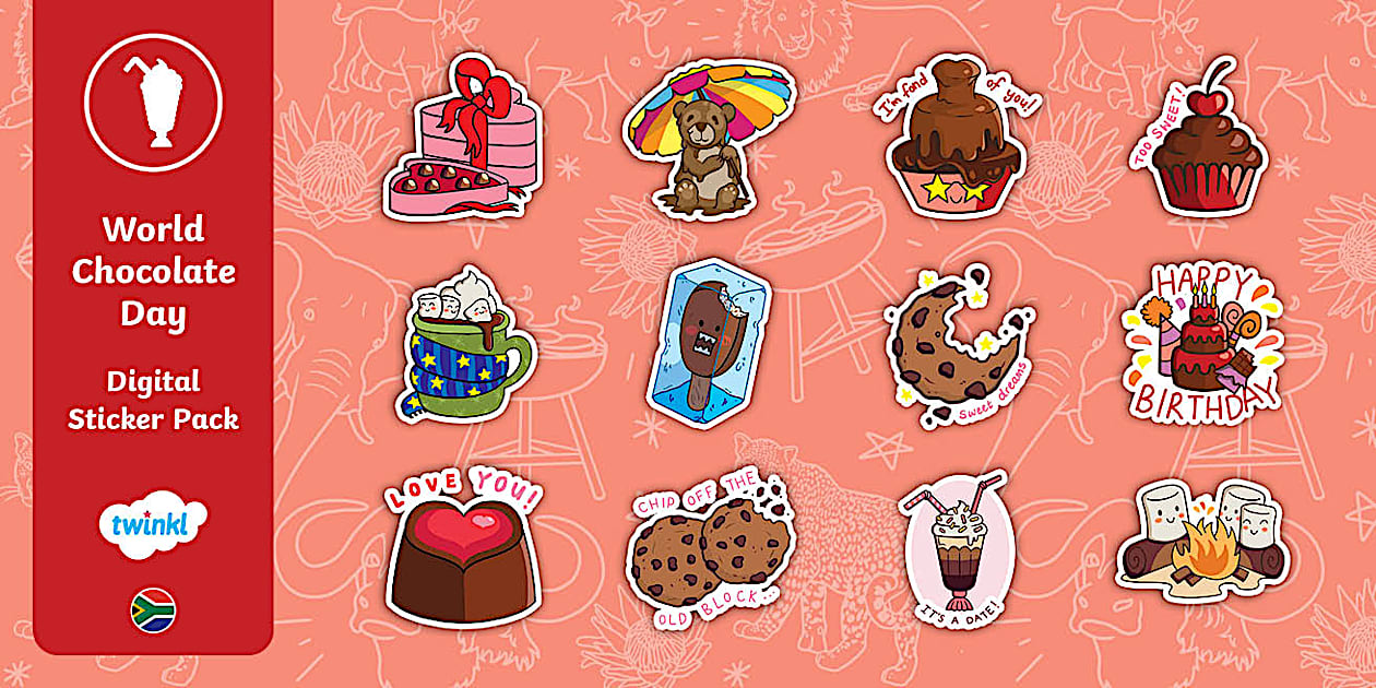 FREE! - World Chocolate Day Digital Sticker Pack - Twinkl