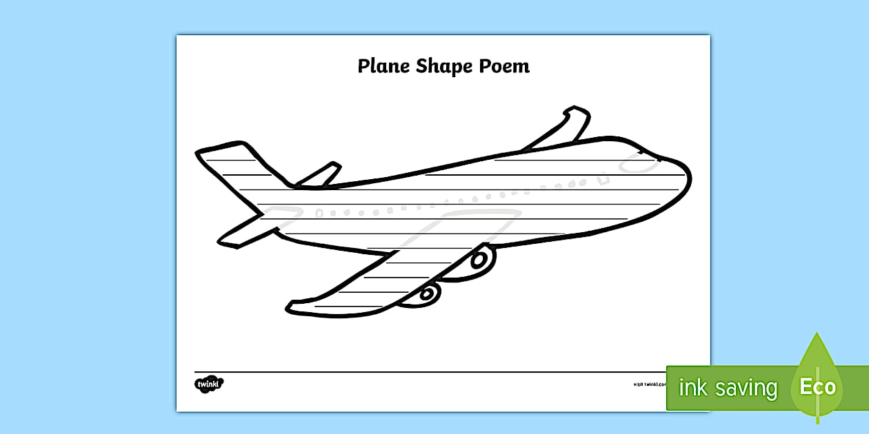 Plane Shape Poem Template [Teacher-Made Resource for Pupils]