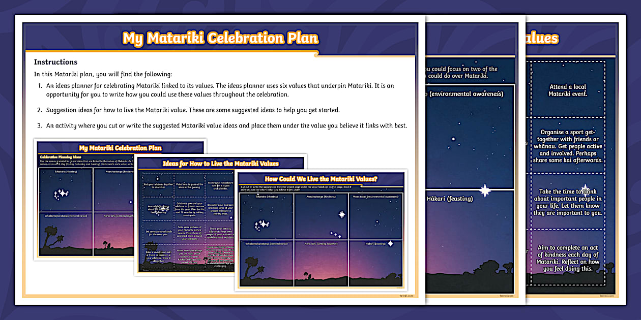 My Matariki Celebration Plan