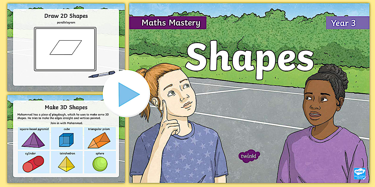 Year 3 Shapes Maths Mastery PowerPoint - Twinkl